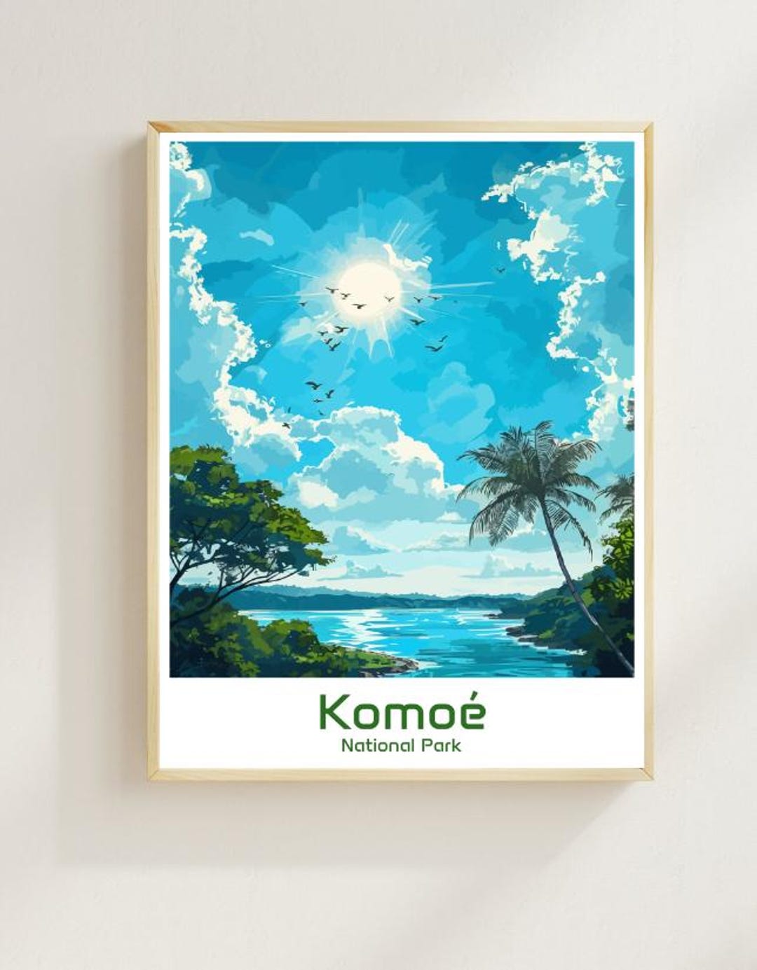 Comoé National Park Travel Postervintage Côte D'ivoire Wall Art,african ...
