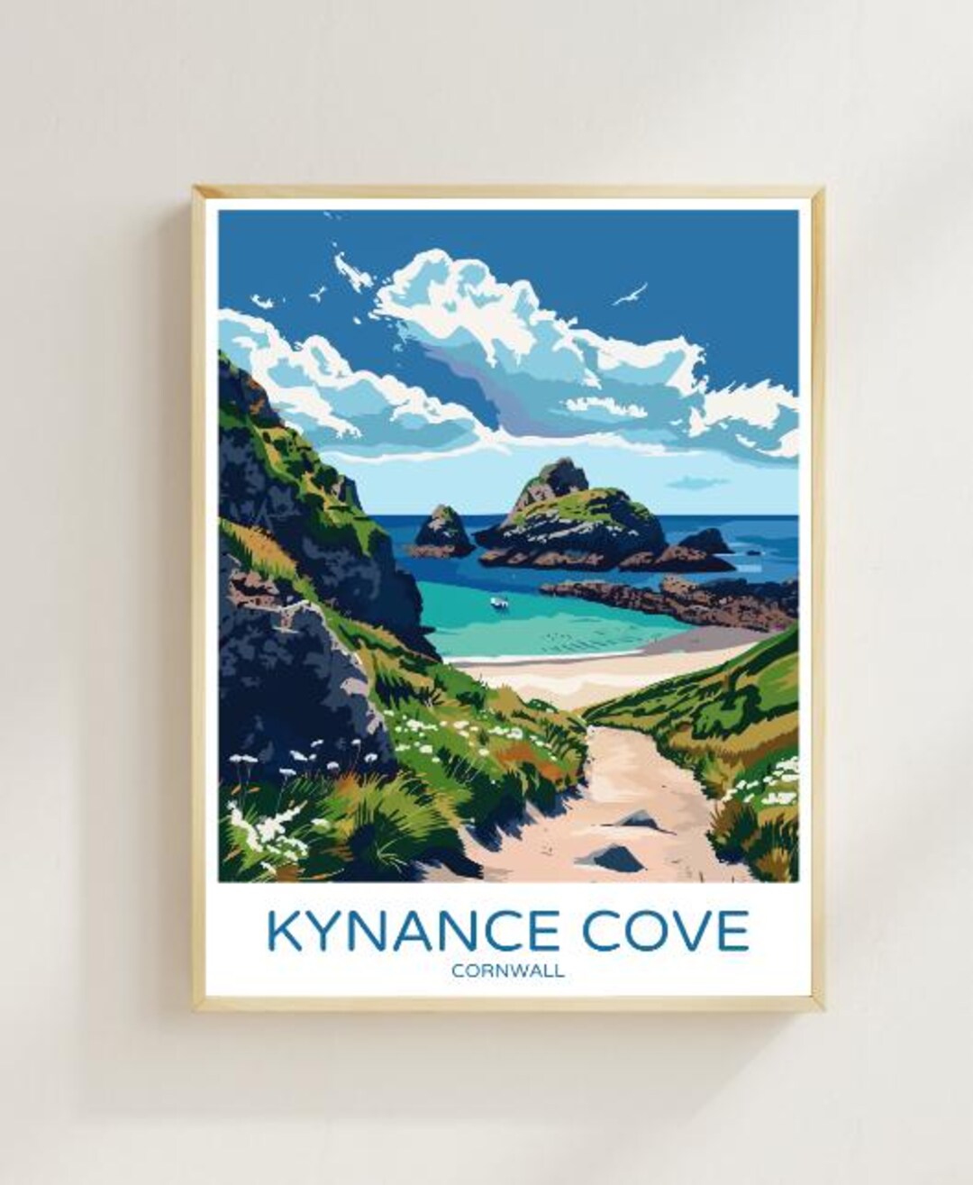 Kynance Cove Cornwall Poster – Stunning Coastal Wall Art, Beach ...