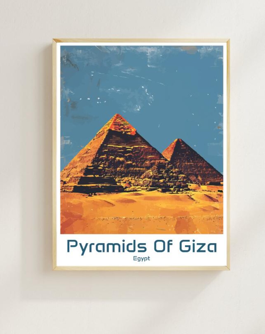 Egyptian Pyramids Poster – Stunning Wall Art of Giza & Sphinx – Ancient ...