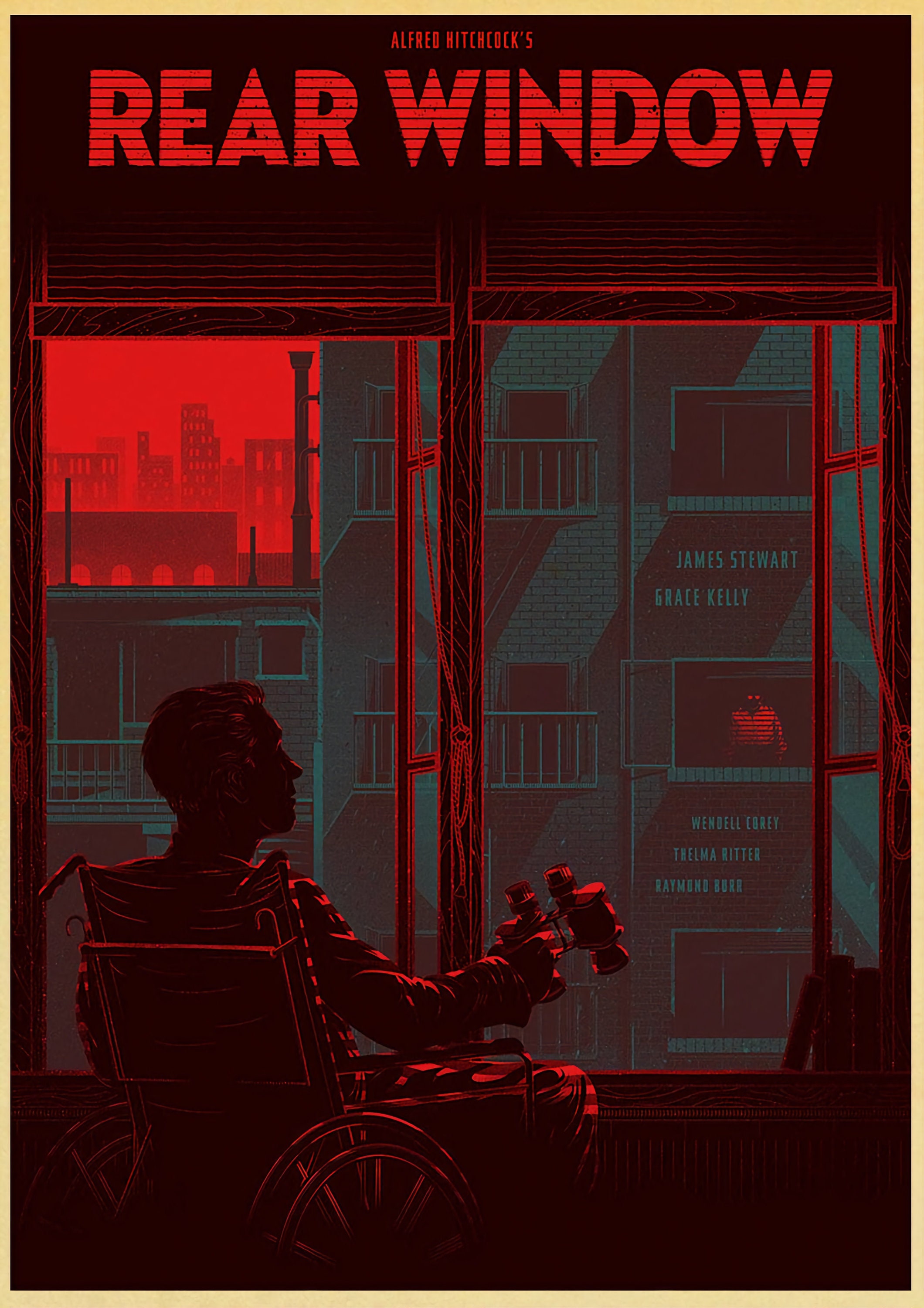 Rear Window Poster Horror Movie Poster Alfre d Hitchcock | Etsy