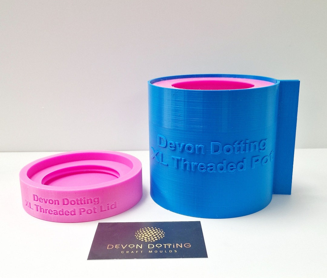 XL Threaded/screw Top Pot and Lid Silicone Mould, Screw Top Pot, Candle ...