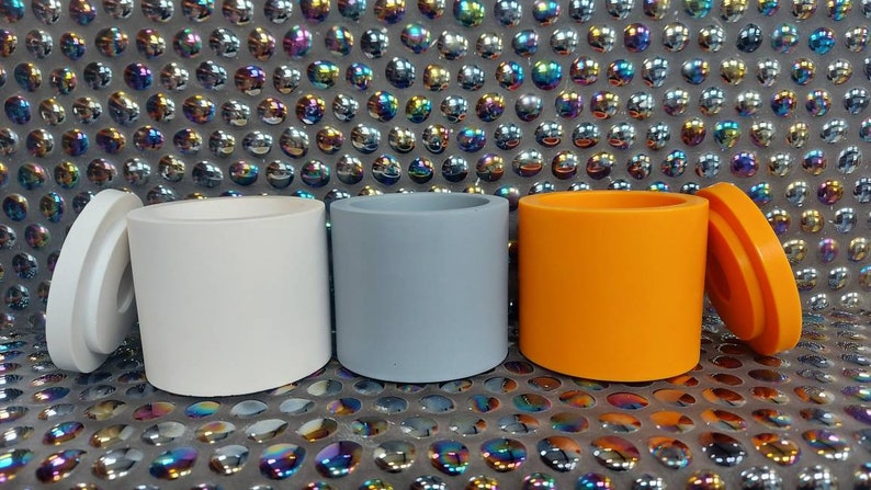 Medium Lidded Pot Cylinder Silicone Mold for Candle Mold Pot - Etsy