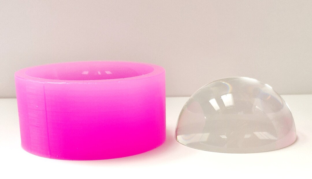 10cm Half Sphere Paperweight, Food and Heat Safe Silicone Mould , Block ...