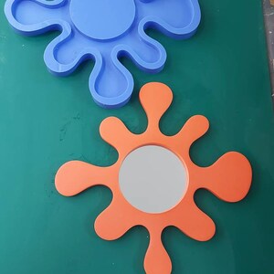 Splat Mirror Frame Silicone Mould, Jesmonite Mirror Mould Concrete Mold ...