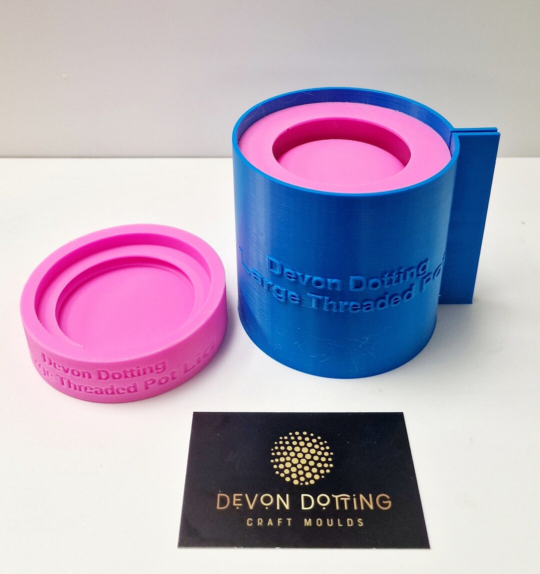 Large Threaded/ Screw Top Pot and Lid Silicone Mould, Screw Top Pot ...