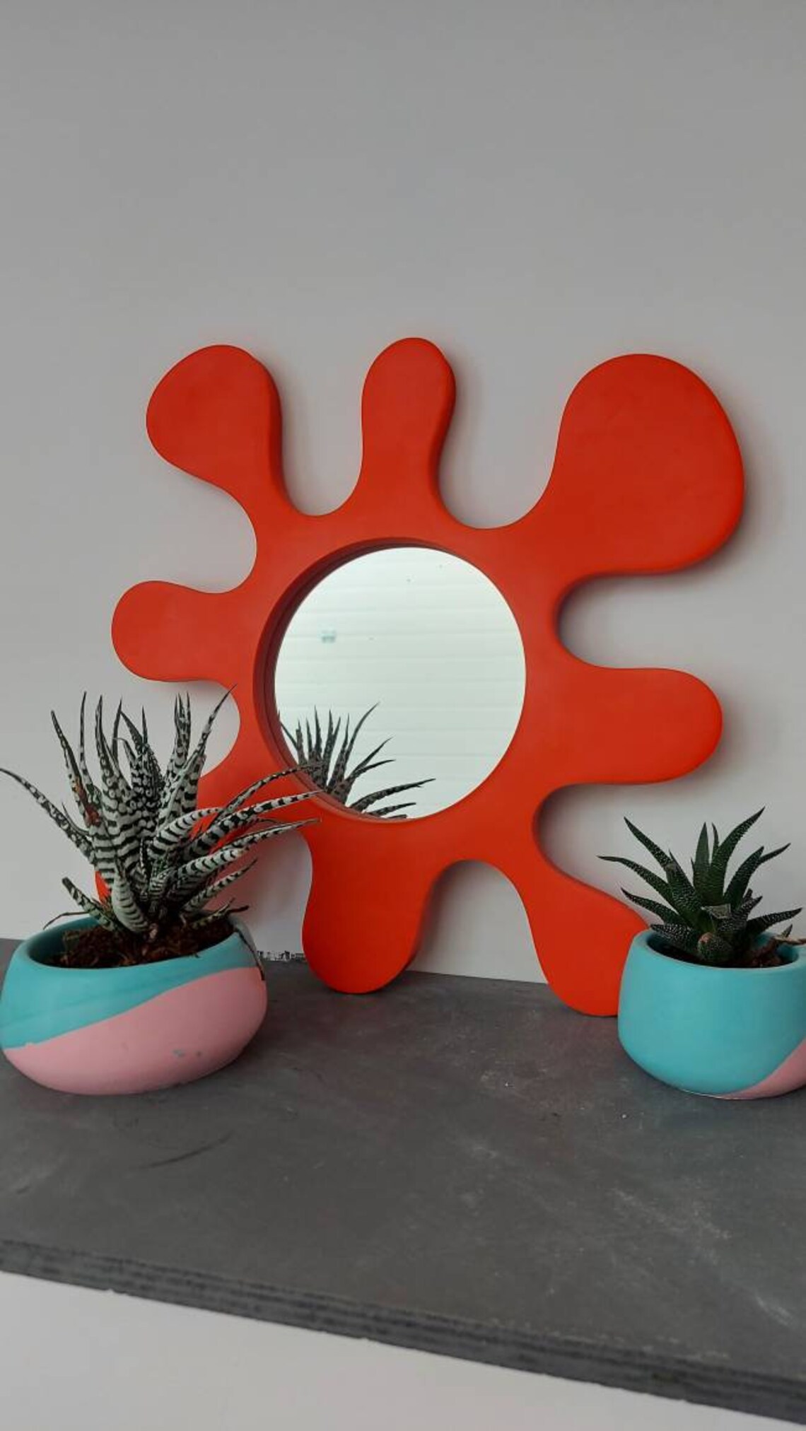 Splat Mirror Frame Silicone Mould, Jesmonite Mirror Mould Concrete Mold ...