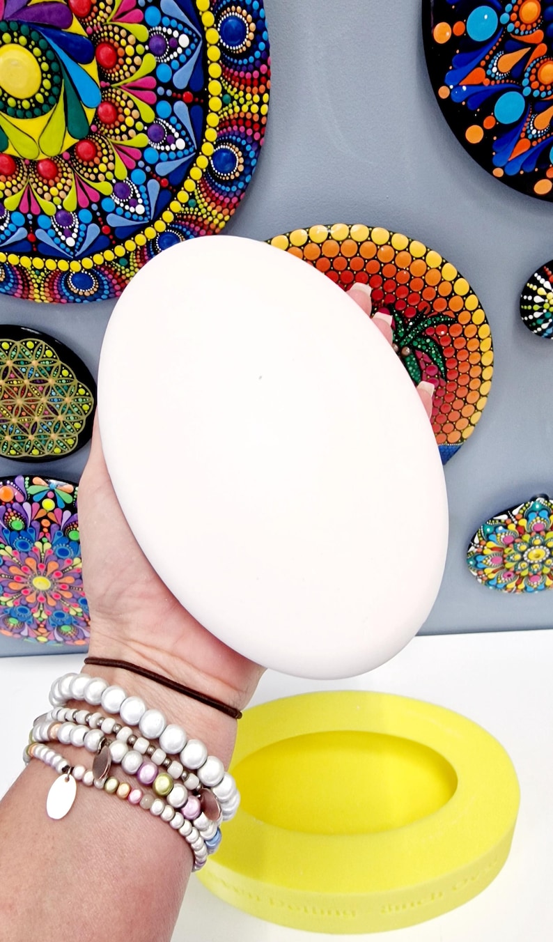 8 Inch Oval Artstone Mandala Silicone Mould - Etsy