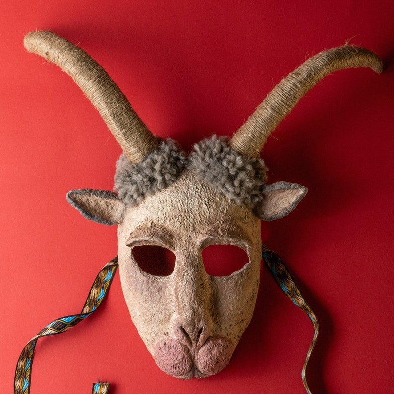 Papier Mache Goat Mask. - Etsy