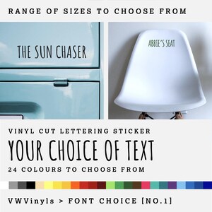 Hand Written Font Custom Vinyl Stickers | Personalised Design Text ...