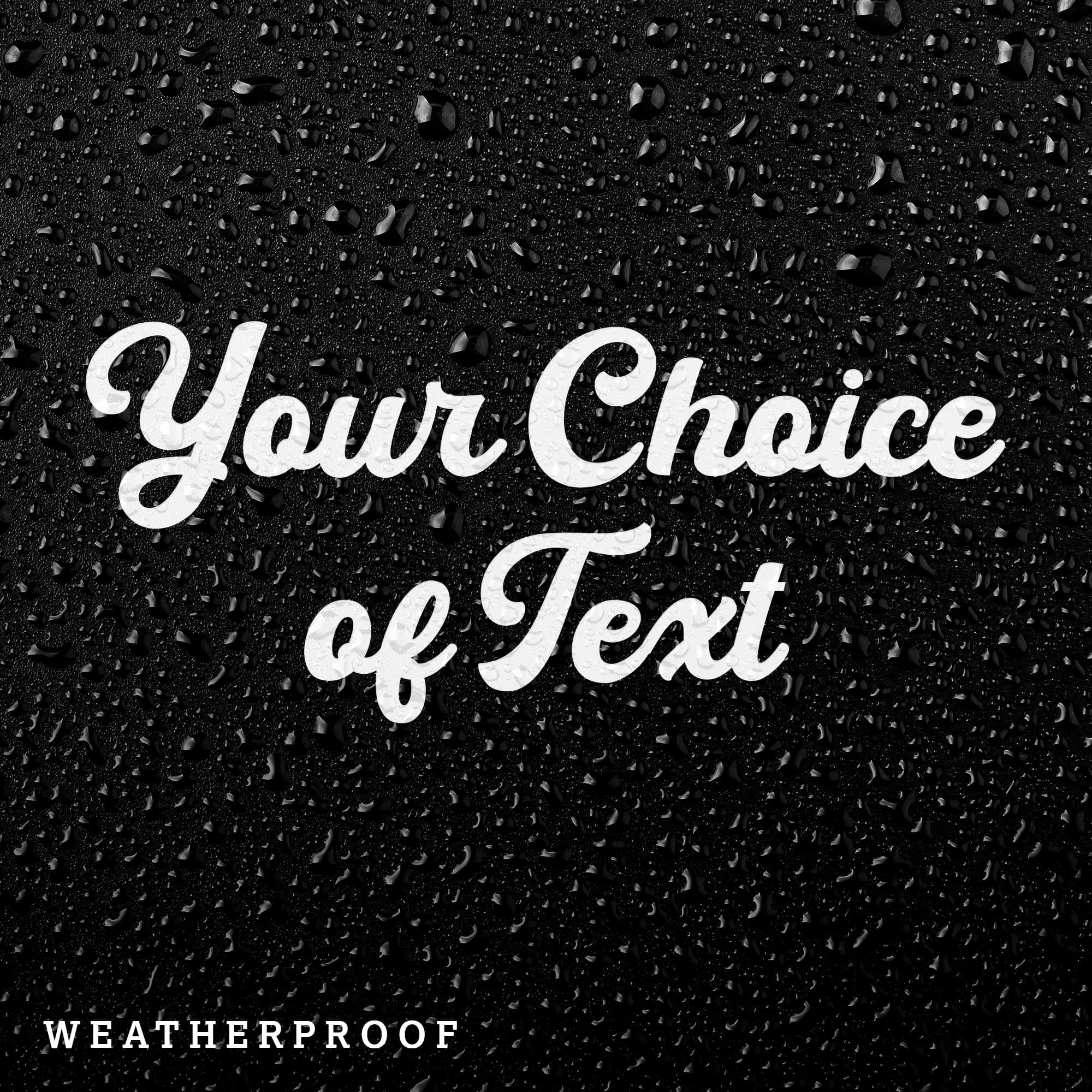 Script Font Custom Vinyl Stickers / Personalised Design Typography Text ...