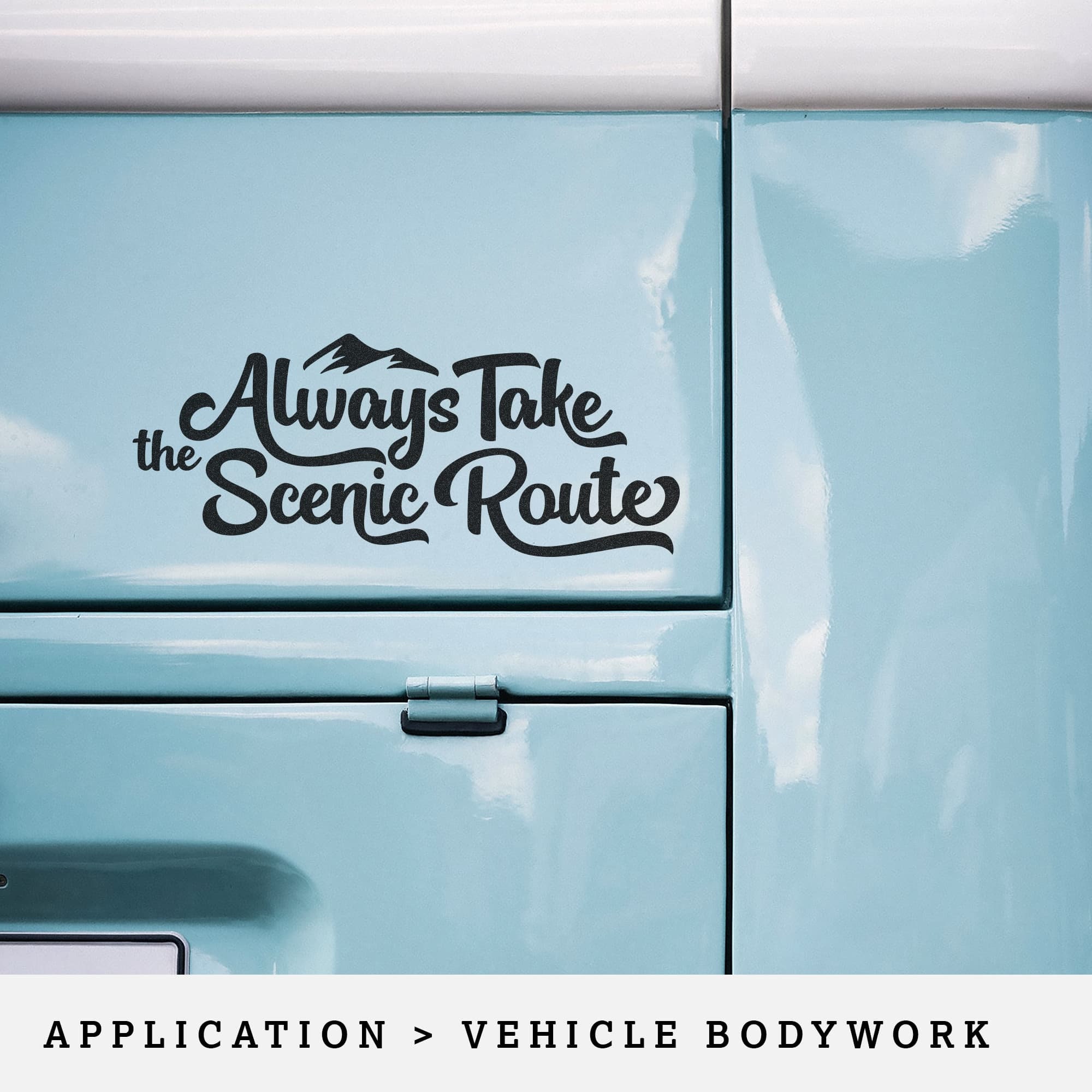 Always Take the Scenic Route Sticker Inspirational Typography Design ...