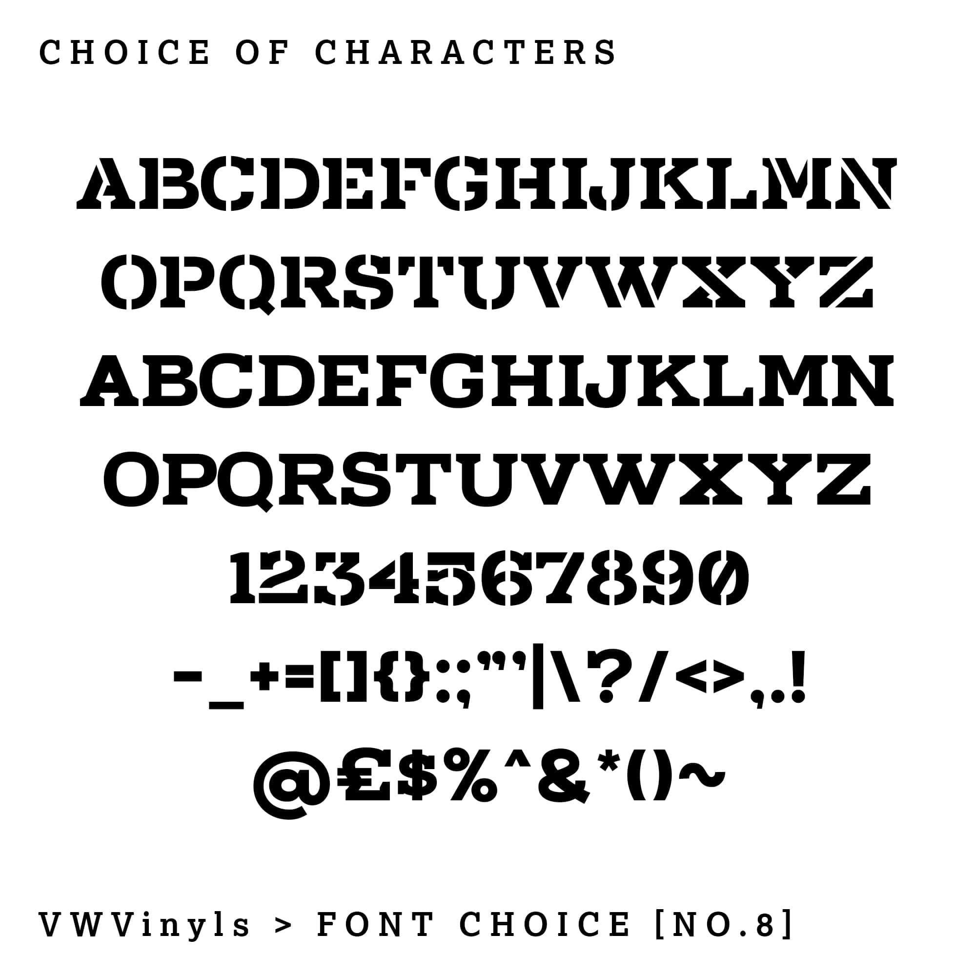 Military Stencil Font Custom Vinyl Stickers Personalised Design Text ...