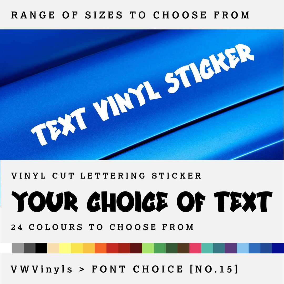 Graffiti Style Font Custom Vinyl Stickers/personalised Design ...