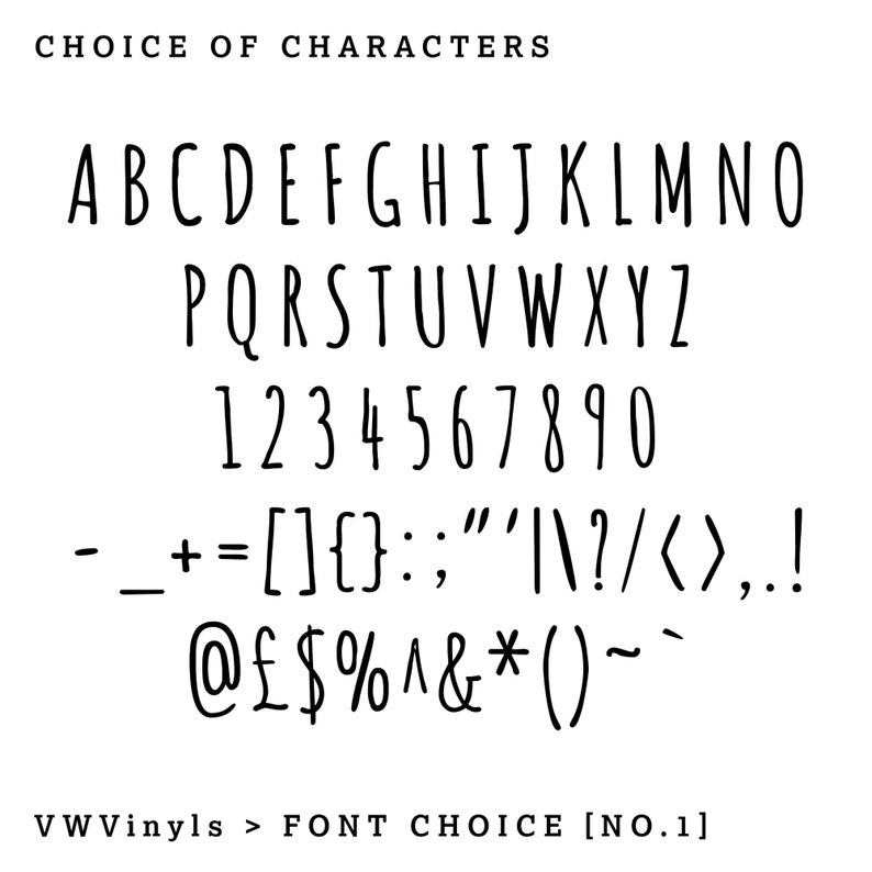 Hand Written Font Custom Vinyl Stickers | Personalised Design Text ...