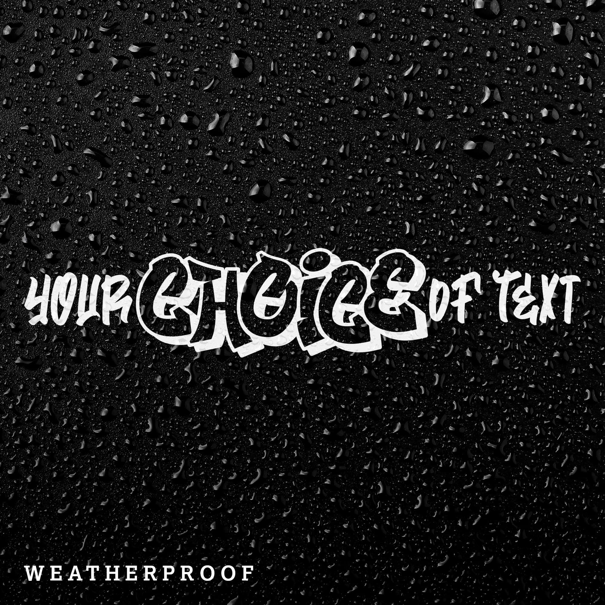 Graffiti Font Custom Vinyl Stickers | Personalised Design Text ...