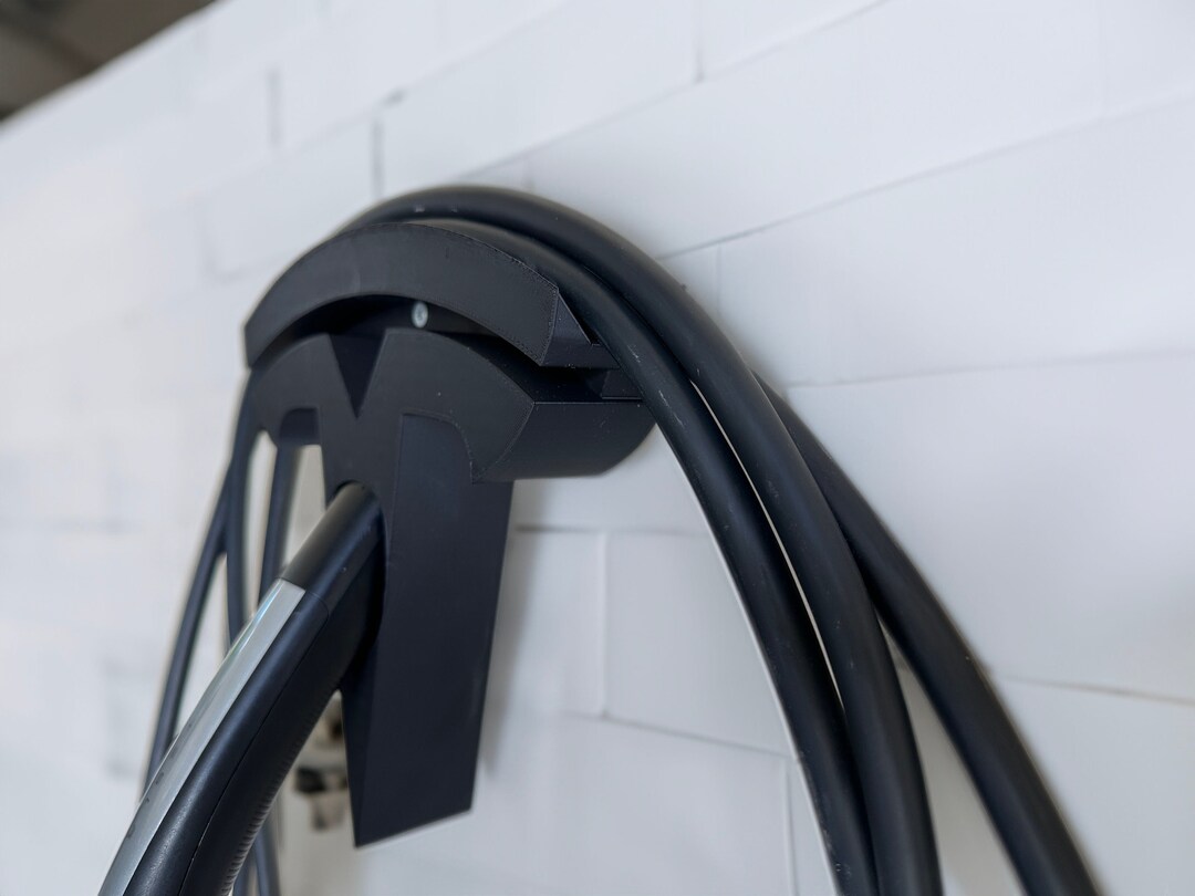 Tesla Charger Organizer - Indoor Outdoor Logo Shaped Tesla Charging ...