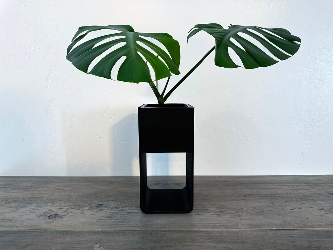 Planter Mid-century Modern Square Floating 4 Inch Plant Pot ...