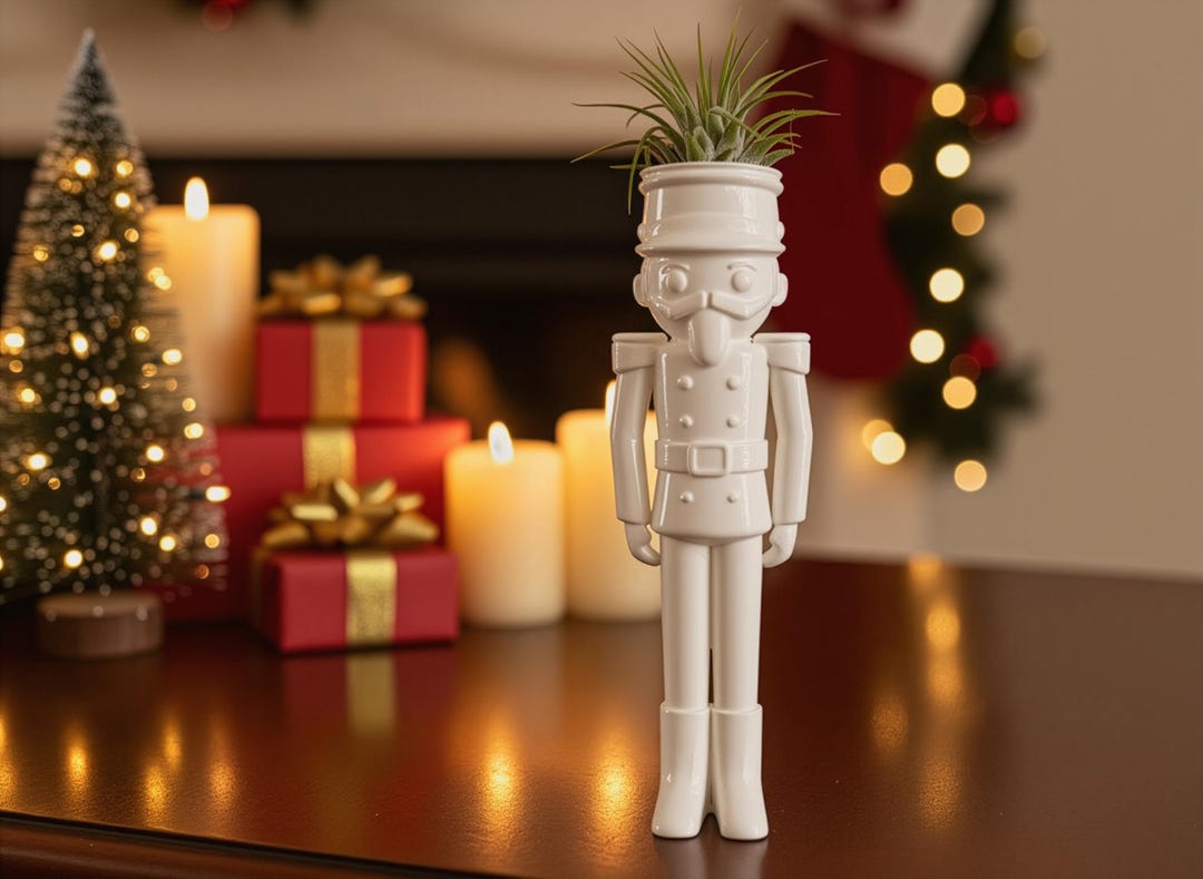 Christmas Nutcracker Air Plant Planter: Modern Holiday Decor - Etsy