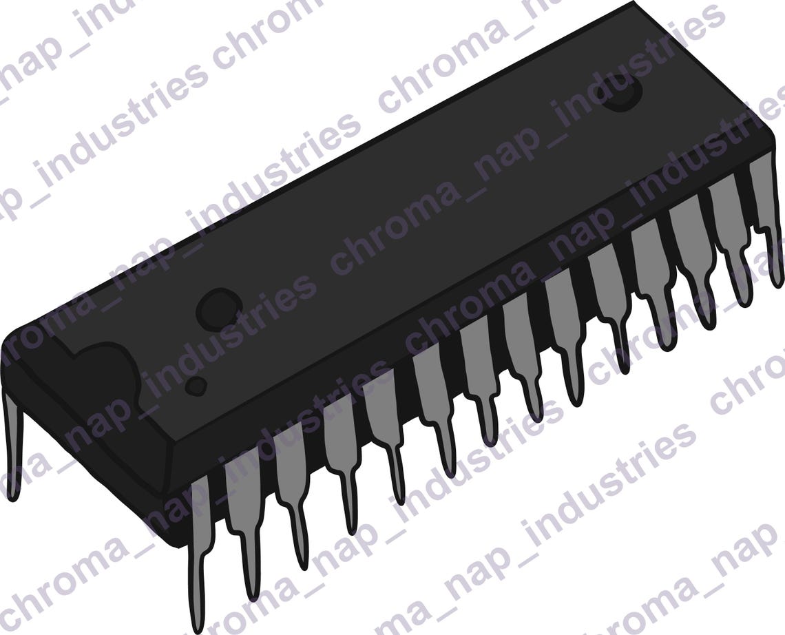 IC Chip integrated Circuit Png Graphic - Etsy