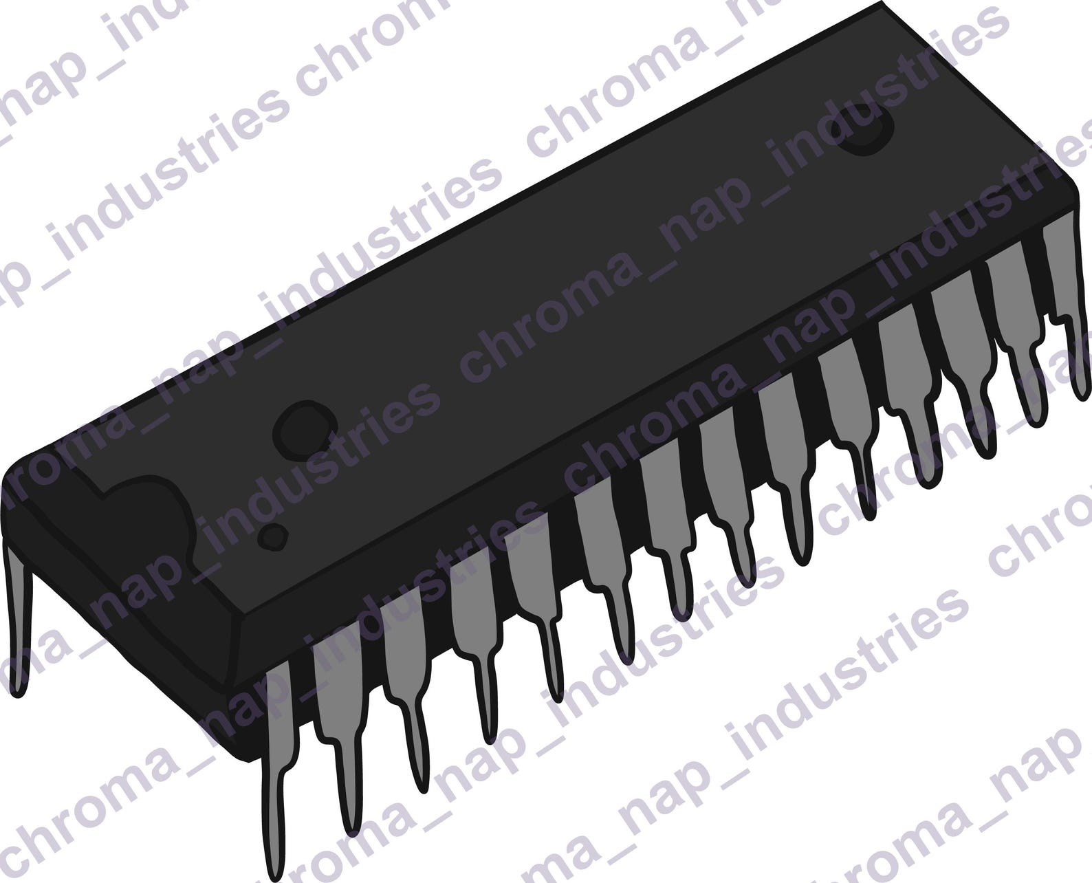 IC Chip (integrated Circuit) Png Graphic - Etsy