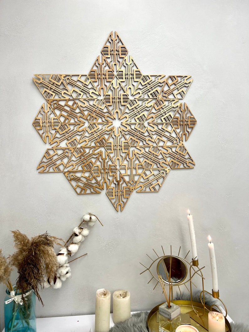 Wood Wall Decor Mandala Gift Oriental Mandala Modular Wooden - Etsy