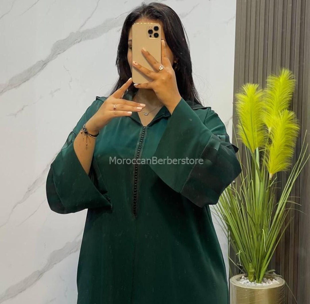 Moroccan Jellaba GREEN ,jellaba for Women, Moroccan Jellaba , Jellaba ...
