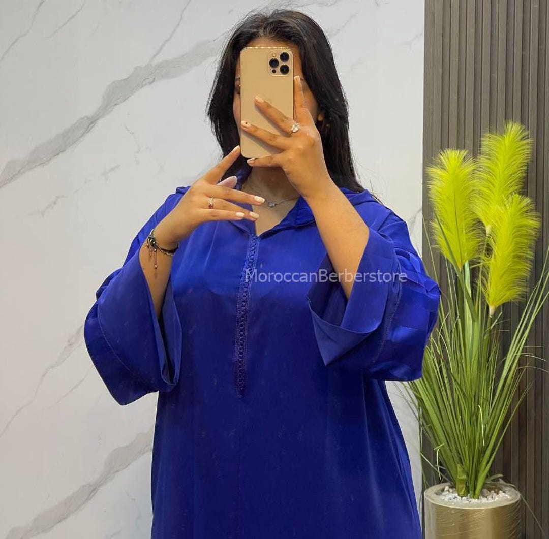 Moroccan Jellaba ROYAL Blue,jellaba for Women Embroidred,moroccan ...