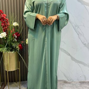 Moroccan Jellaba LIGHT GREEN ,jellaba for Women, Moroccan Jellaba ...