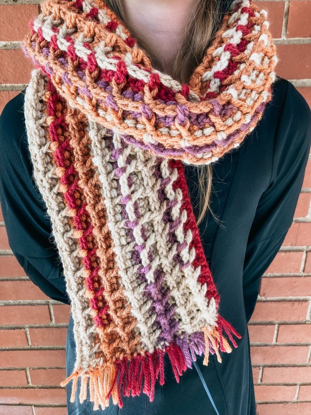 PATTERN, Waffle Scarf, Crochet Pattern - Etsy