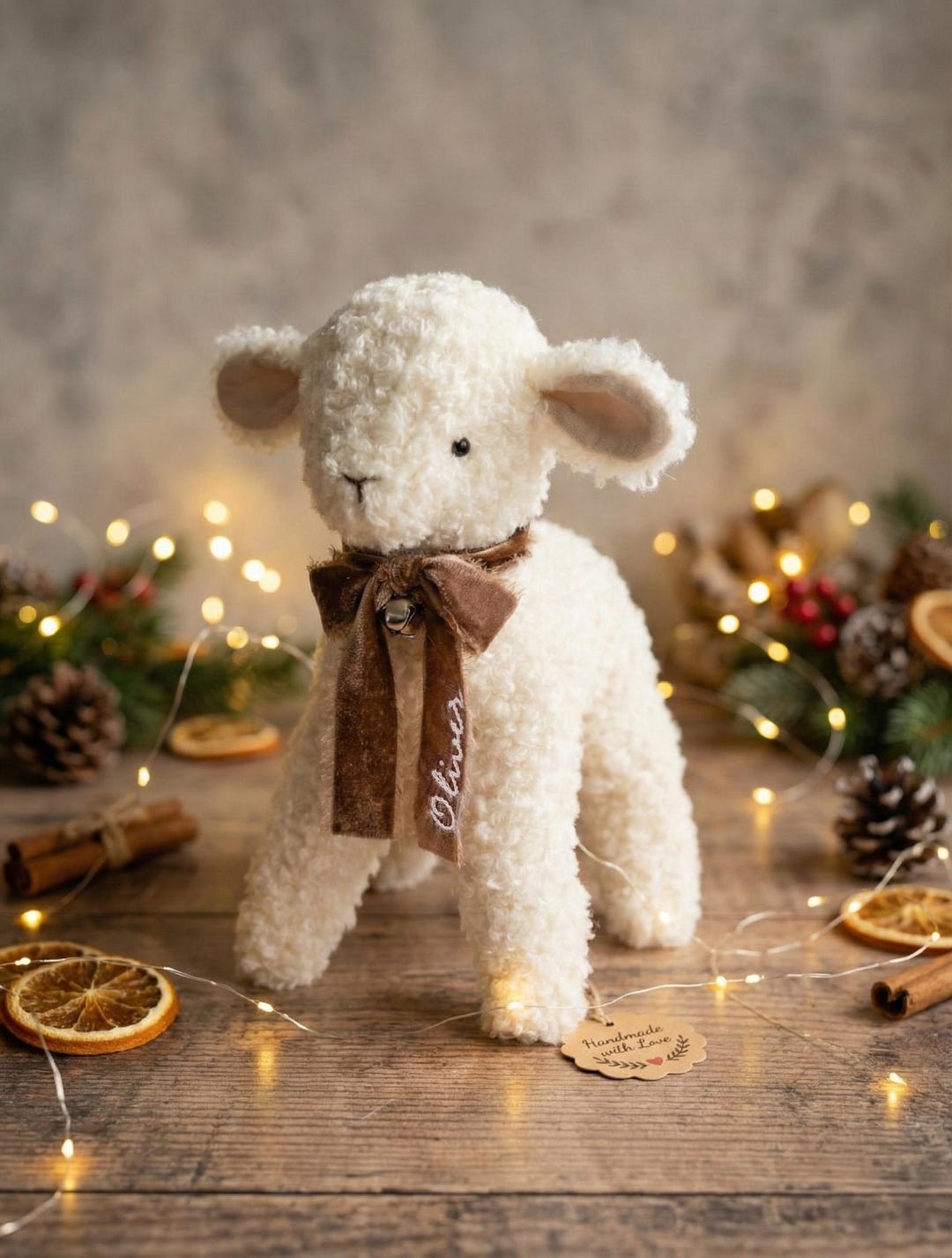 Handmade Plush Lamb Toy: Soft Teddy Sheep, Nursery Decor - Etsy