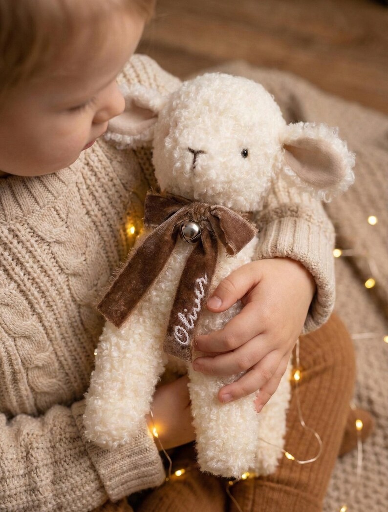 Lamb Photo Prop, Soft Plush Toy for 1st Birthday Neutral Decor - Etsy