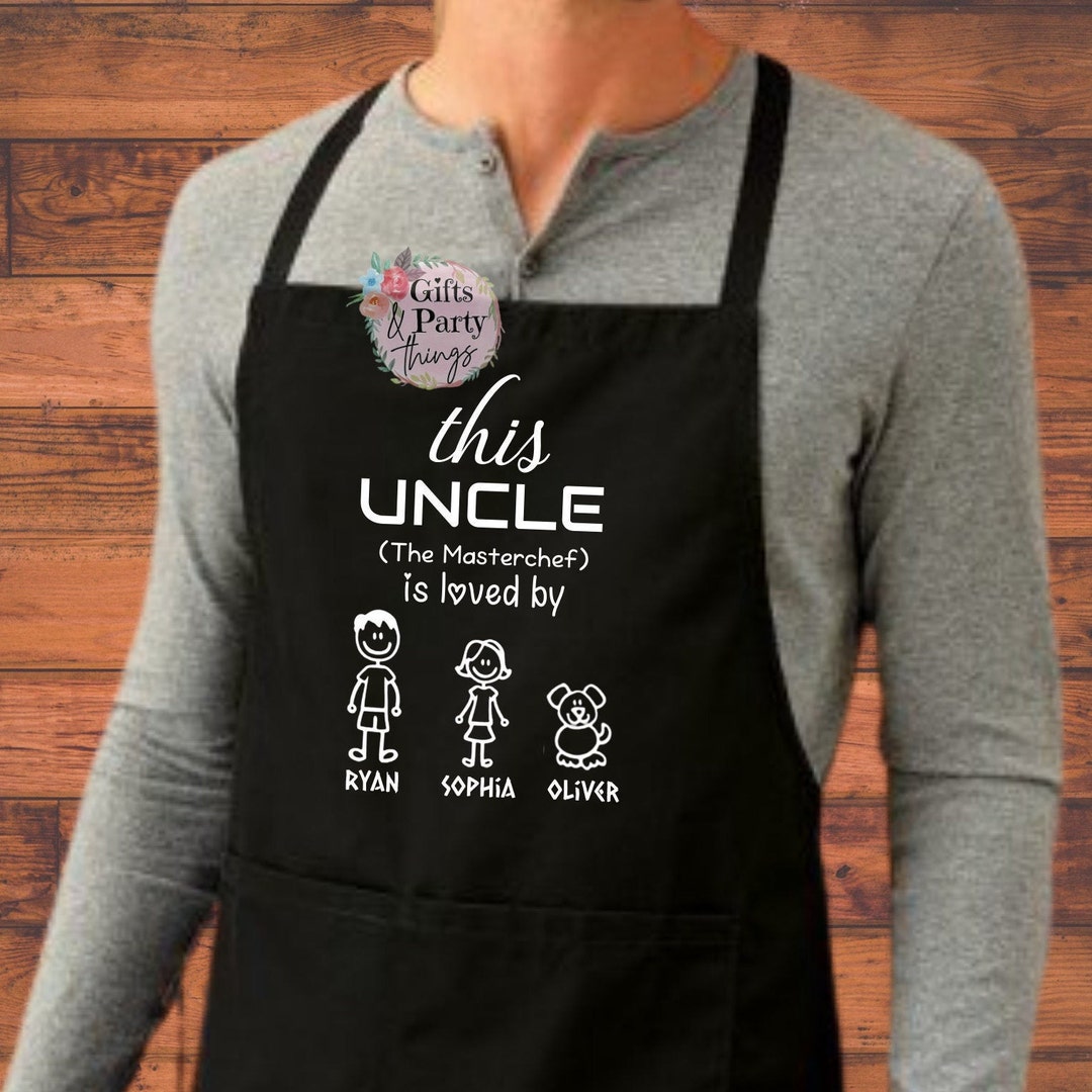 Personalised Uncle Apron | Custom Fathers Day Gifts | Uncle is Loved by ...