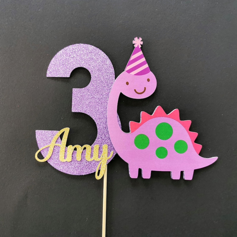 Dinosaur Cake Topper - Etsy