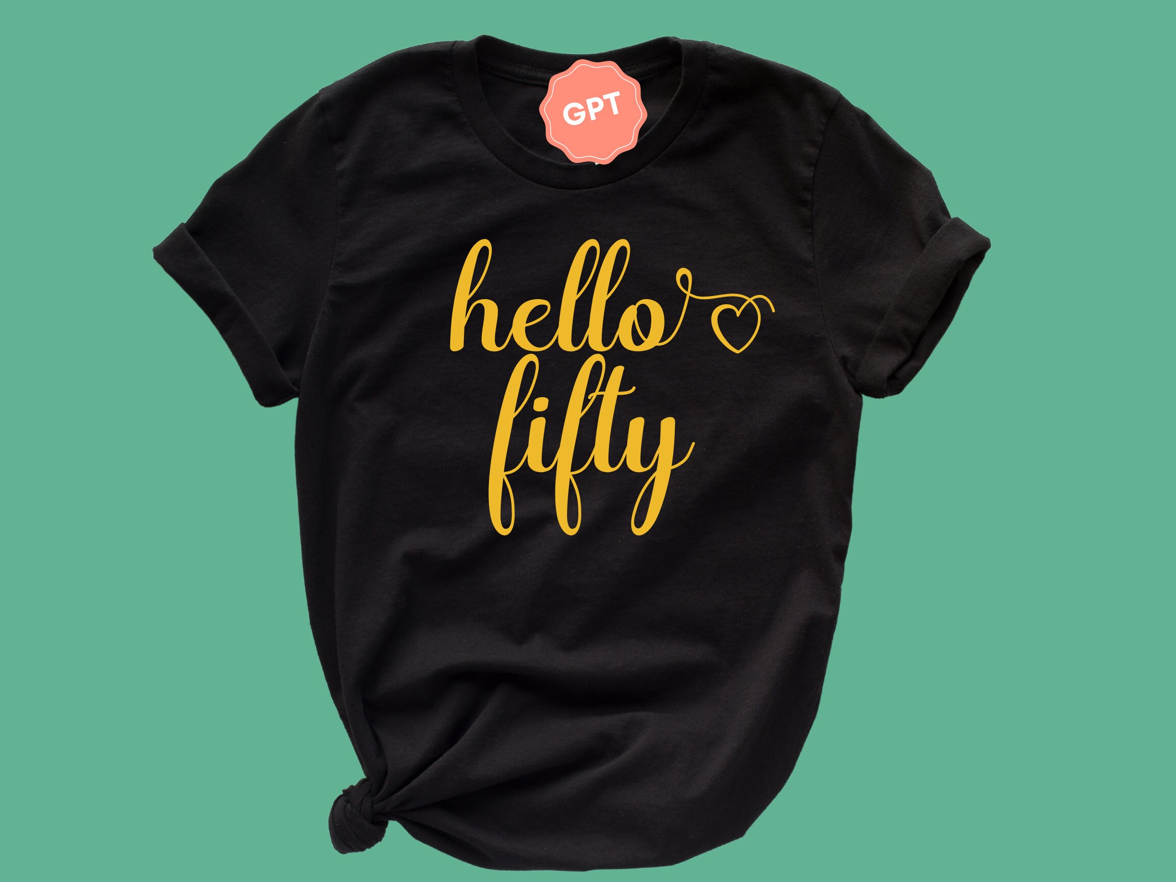 Hello Fifty Custom Cake Topper Happy 50th Birthday Glitter - Etsy