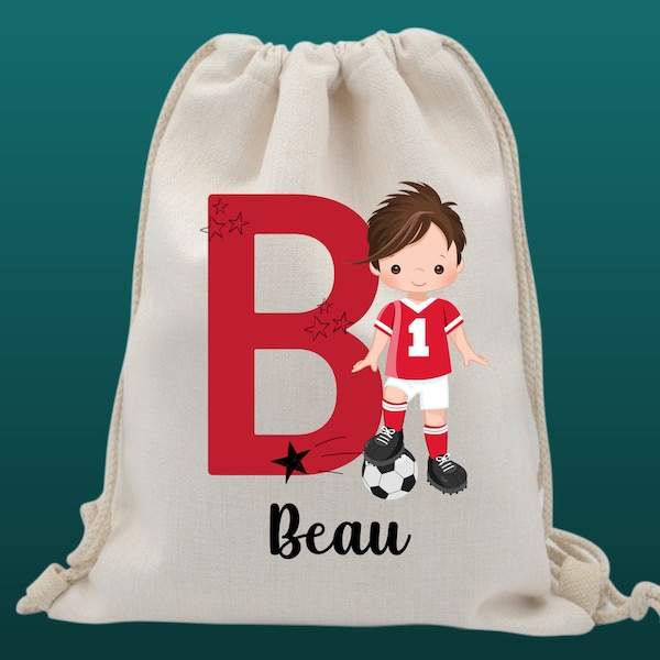 Personalised Football Drawstring Bag - Etsy UK