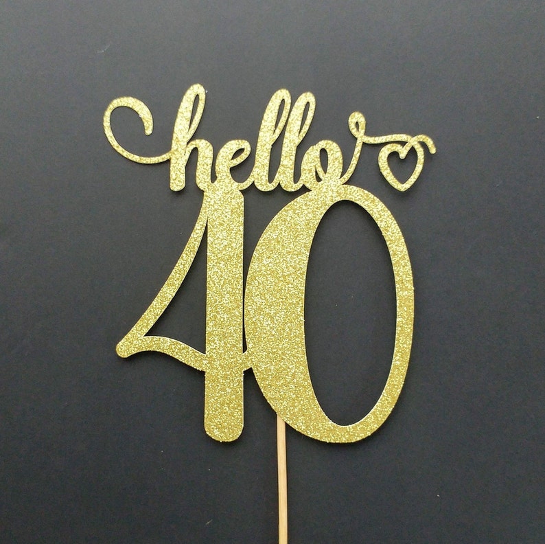 Hola 40 Topper Pastel Personalizado Cualquier Edad Feliz 40 Etsy España