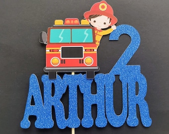 Personalised Fire Engine Cake Topper - Etsy