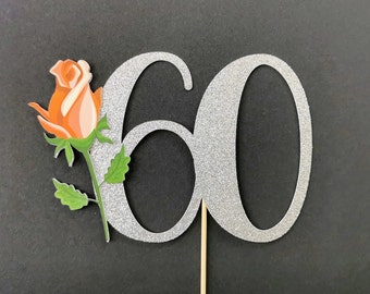 60th Cake Topper 60 Cake Topper Custom Name Cake Topper Personalized ...