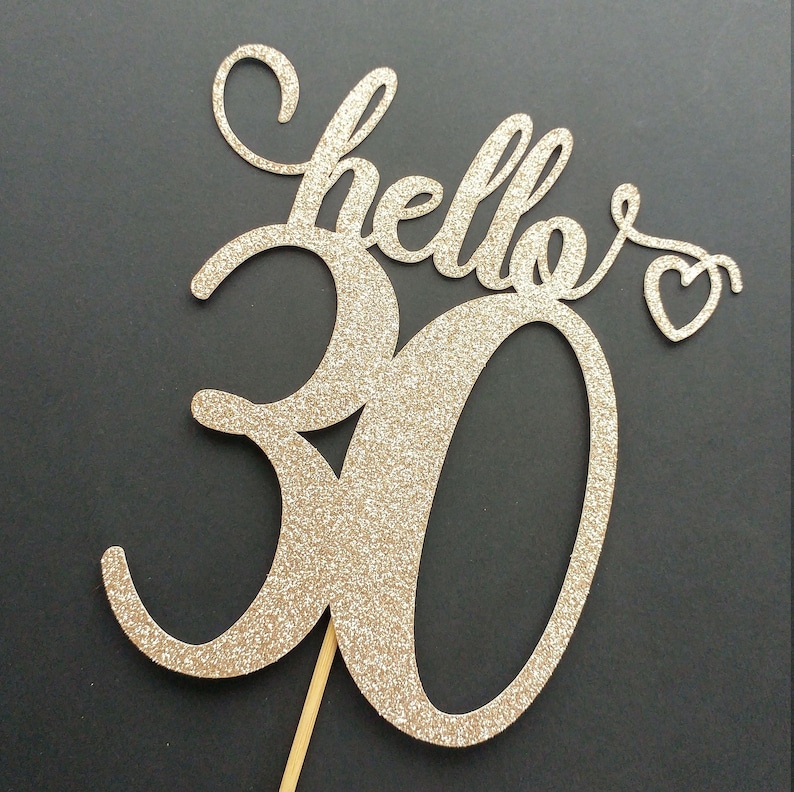 Hello 30 Custom Cake Topper 30th Birthday Cake Topper - Etsy Norway