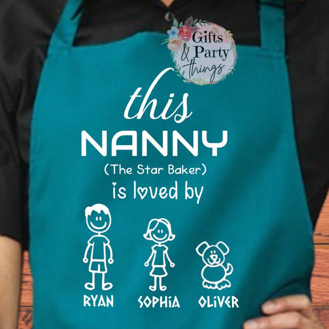 Personalised Nanny Apron Custom Mothers Day Gifts This - Etsy