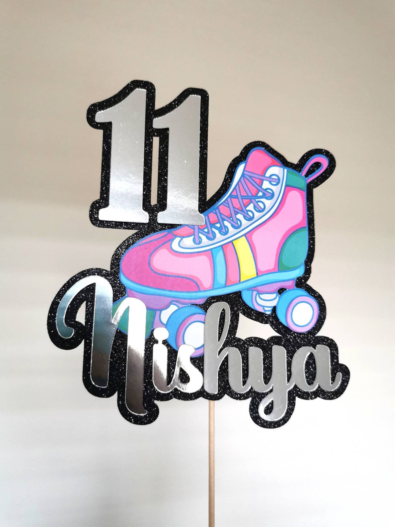 Personalised Roller Skate Cake Topper | Personalised Cake Topper for ...