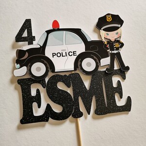 Personalised Police Woman Cake Topper ANY AGE NAME | Personalised ...