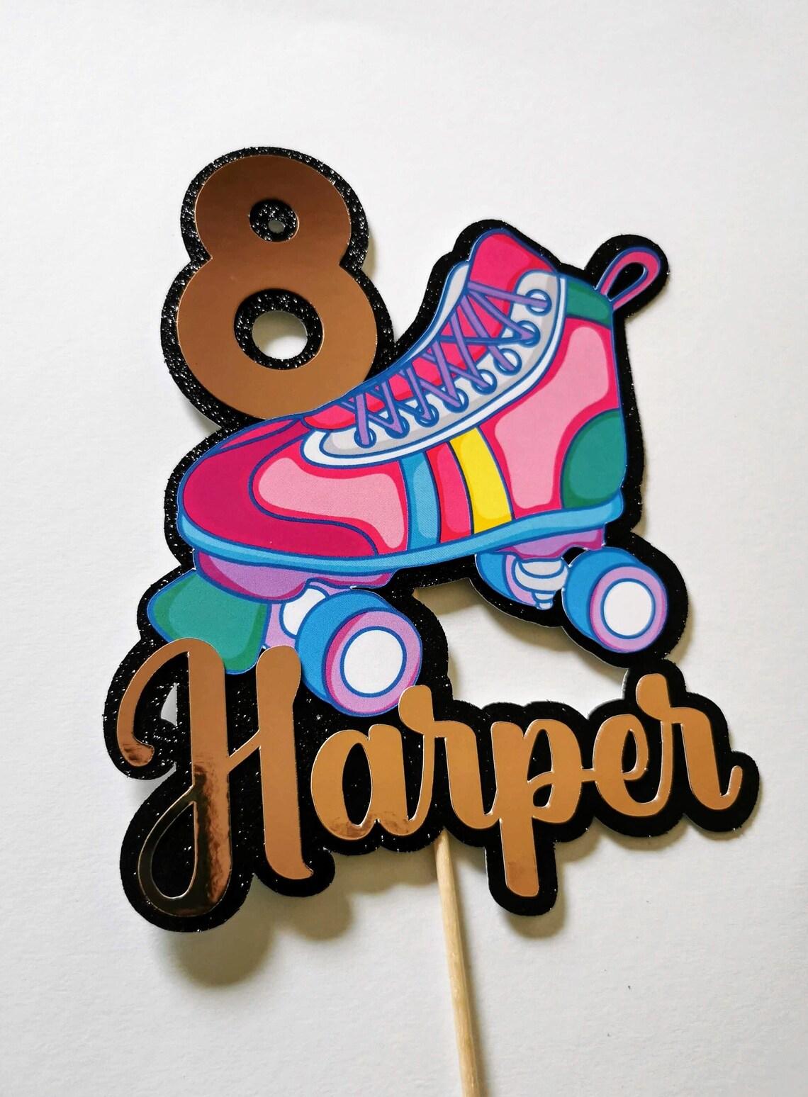 Personalised Roller Skate Cake Topper | Personalised Cake Topper for ...