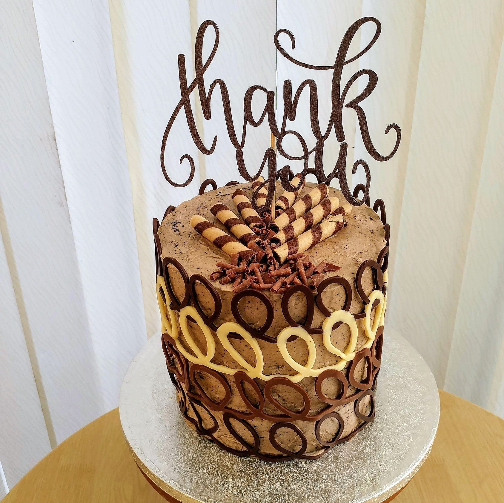 Thank You Cake Topper Glitter Rose Gold Gold Silver Black and - Etsy