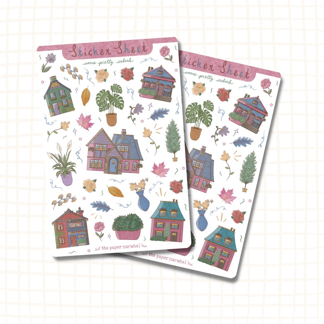 Some Pretty Suburb Sticker Sheet Planner Stickers, Bullet Journal ...