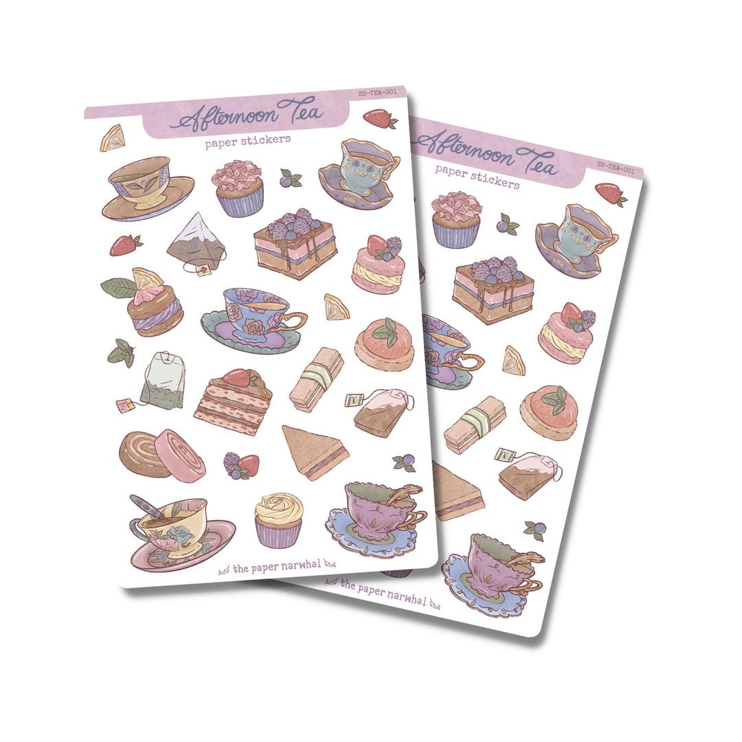 Afternoon Tea Sticker Sheet | Planner, Bullet Journal Stickers ...