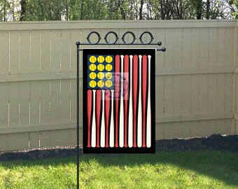 Personalized Garden Flag Softball Garden Flag Home Sweet - Etsy