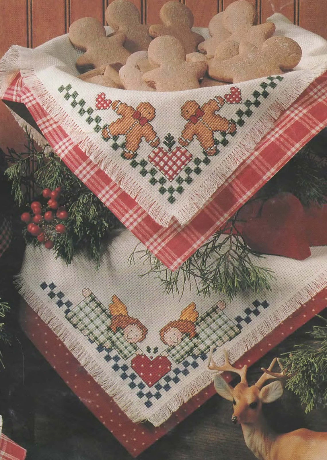 PDF Vintage Country Christmas Bread Cloths, Set of 9 Cross Stitch ...