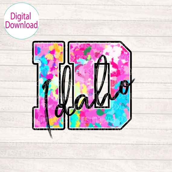 Digital Design bright and Bold ID State - Etsy