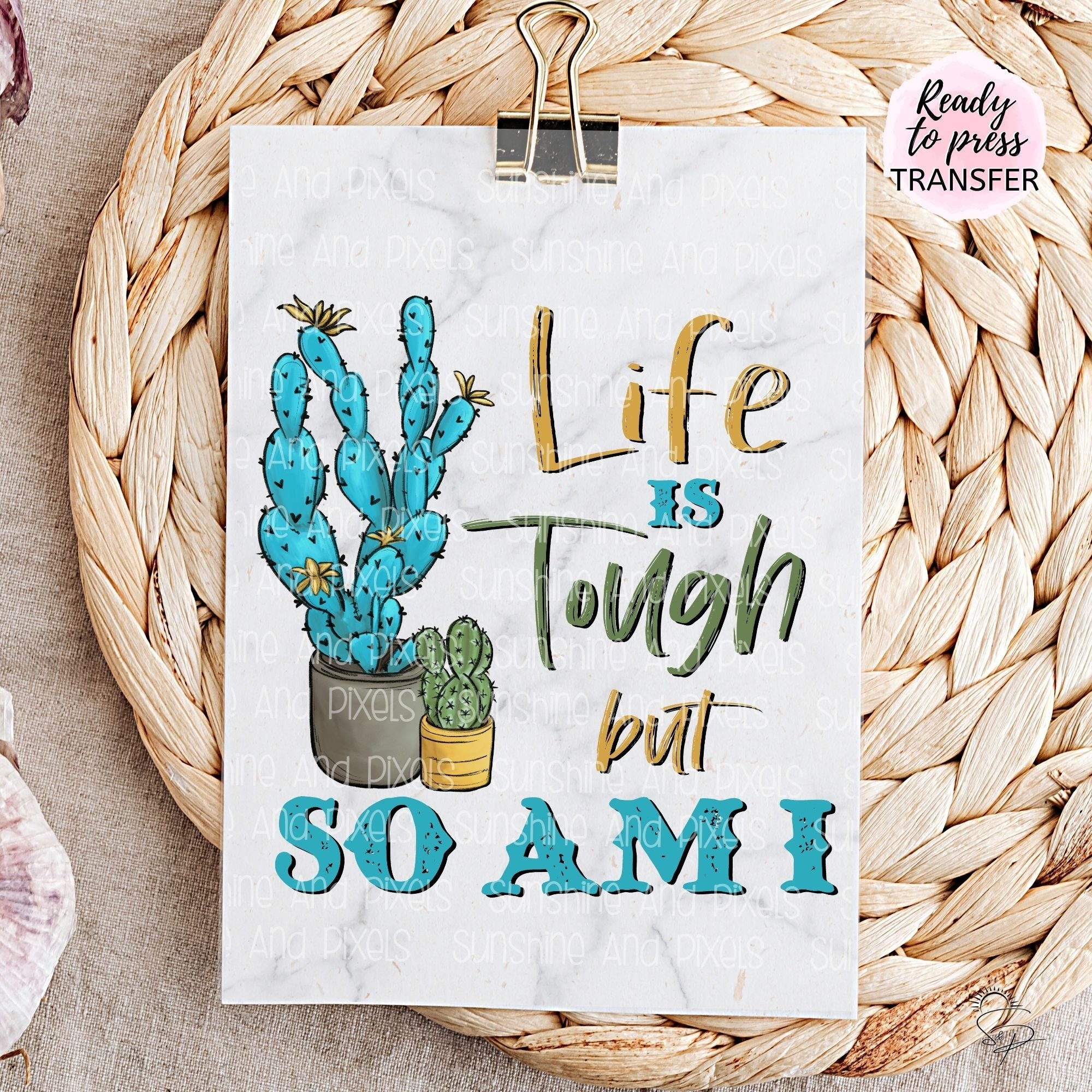 Sublimation Transfer life is Tough but so Am I - Etsy